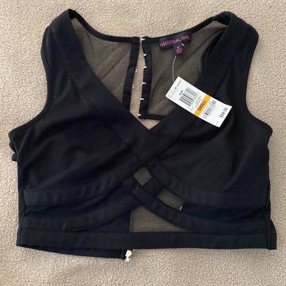 Tops | Material Girl Black Sexy Club Top | Poshmark